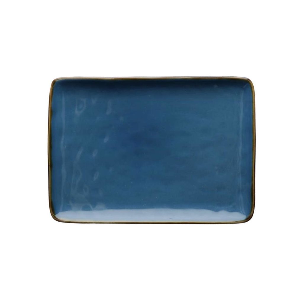 Concerto Blue Rectangular Serving Plate - Plum.ae
