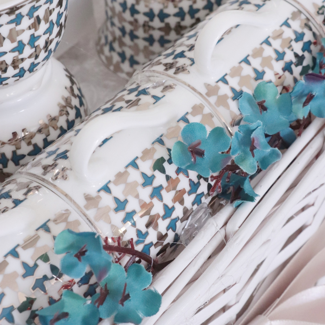 Alhambra Blue & White Set of 6 Gift Hamper - Plum.ae