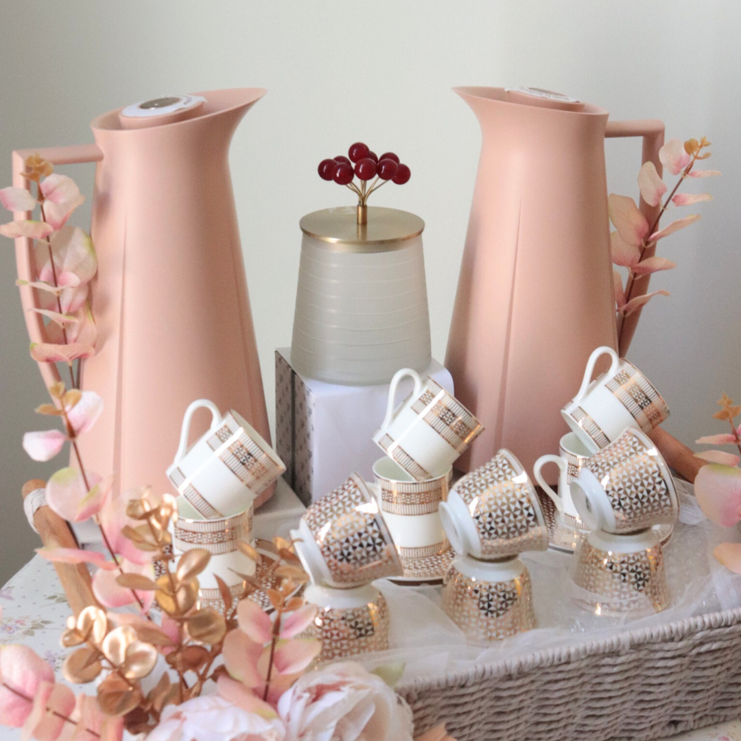Pink & Golden Zarina Arabesque Set of 6 Gift Hamper - Plum.ae